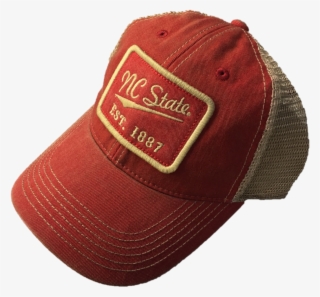 Nc State Wolfpack Red Trucker W/ Square Patch Snapback - Baseball Cap ...