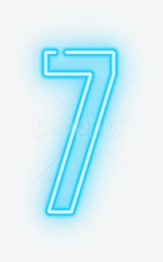 Free Png Download Neon Number Seven Transparent Clipart - Seven Neon ...