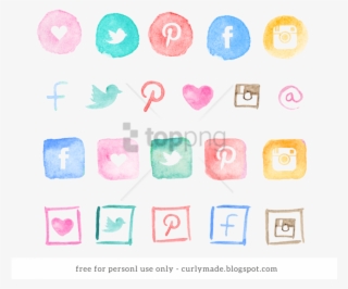 Free Png Download Social Media Icons Watercolor Png - Instagram PNG ...