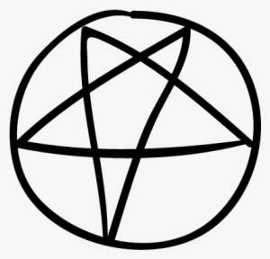 Star Of Black Magic In A Circle Vector - .png Pentagram PNG Image ...