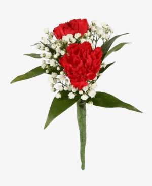 Red Mini Carnation Boutonniere • - Peony PNG Image | Transparent PNG ...