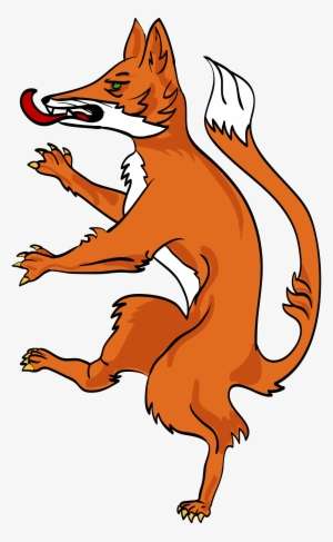 Fox Clipart Medieval - Coat Of Arms Supporter Fox PNG Image ...