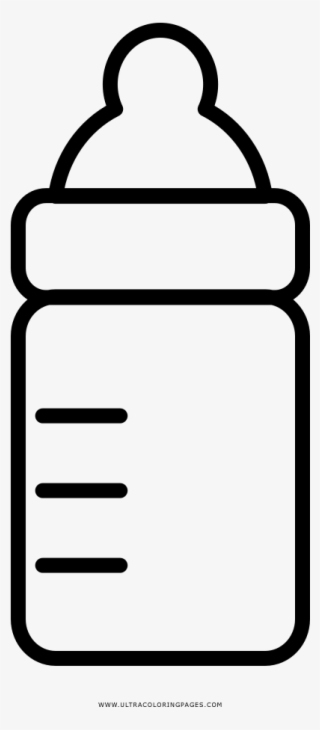 Baby Bottle Coloring Page - Biberon Para Colorear PNG Image ...