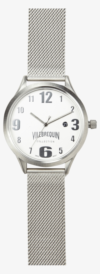 Metal Mesh Silver Watch - Analog Watch PNG Image | Transparent PNG Free ...