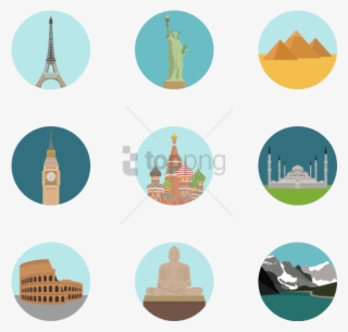 Free Png World Monuments 25 Icons - Circle PNG Image | Transparent PNG ...