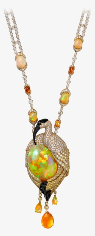 High Jewelry Necklace Yellow Gold, Opals, Fire Opals, - High Jewelry ...