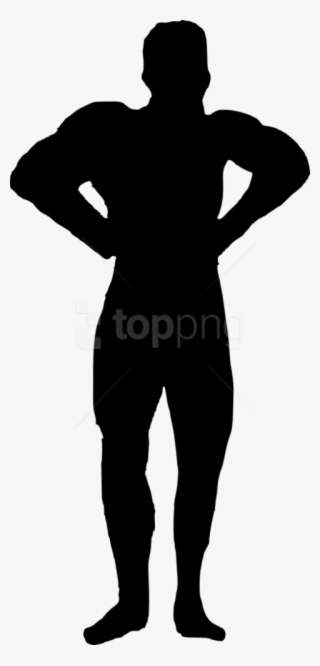 Free Png Muscle Man Bodybuilder Silhouette Png - Standing PNG Image ...