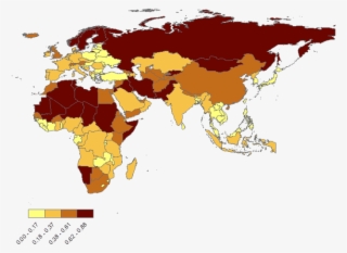 Geographical Inequality - Fertility Rate Map Asia PNG Image ...