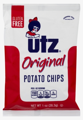 Utz Potato Chips, Original - Utz Quality Foods Potato Chips PNG Image ...