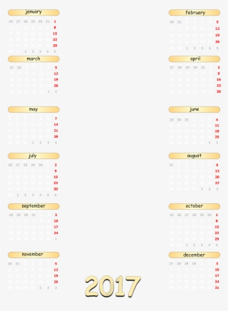 Calendario 2017 Png PNG Image | Transparent PNG Free Download on SeekPNG