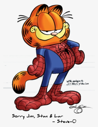 Agree - Garfield Cat Spider Man PNG Image | Transparent PNG Free ...