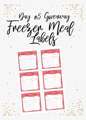 Printable Freezer Meal Labels - Meal PNG Image | Transparent PNG Free ...