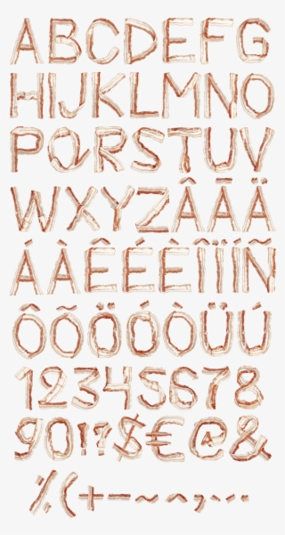 Bacon Food Font - Calligraphy PNG Image | Transparent PNG Free Download ...