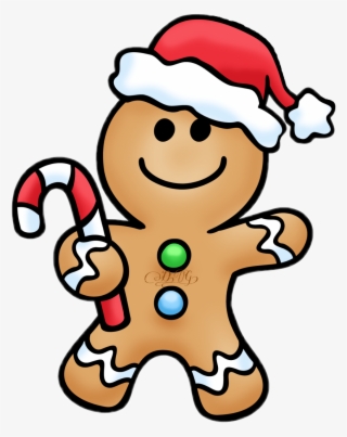 Christmas Sticker - Christmas Gingerbread Man Drawing PNG Image ...