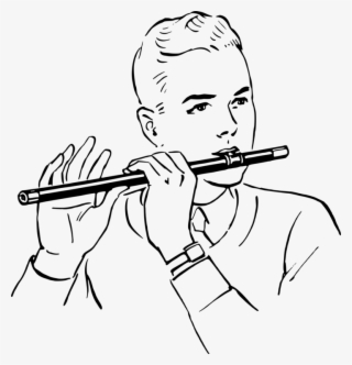 Fife Musical Instruments Wind Instrument Free - Flute Clipart Black And ...