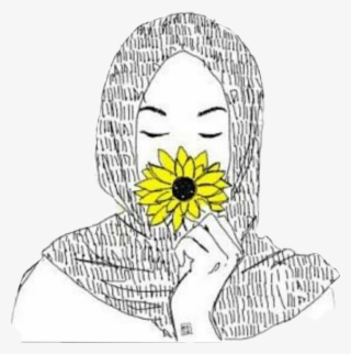 My First Sticker💞 Muslim Hijab Hijabers Flowers Likes - Girl Cartoon ...