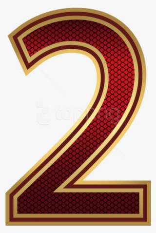 Free Png Red And Gold Number Two Png Images Transparent - Wood PNG ...