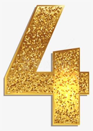 4 Glitter Numbers - Gold Glitter Number 4 PNG Image | Transparent PNG ...