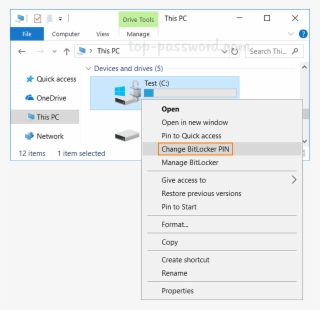 Password Recovery - File Explorer Bitlocker Right Click PNG Image ...