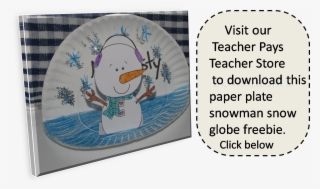 Snowman Paper Plate Snow Globe Freebie - Cartoon PNG Image ...