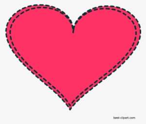 Stritched Pink Heart, Free Clipart - Stitched Heart Clipart PNG Image ...