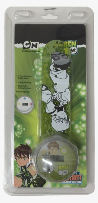 Ben10 Wrist Watch With Led Light By Cartoon Network - Ben 10 PNG Image ...