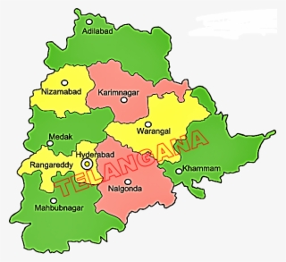 Telangana Map Hd Wallpapers - Telangana State 10 Districts PNG Image ...