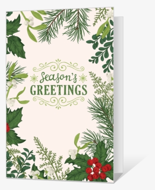 Season's Wishes Printable - Vintage Christmas Mistletoe Vector PNG ...