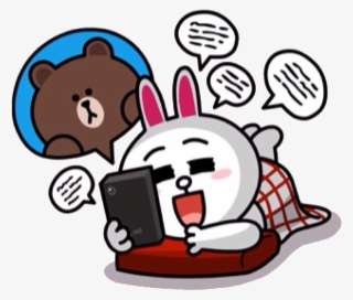 Cony Messages Brown Via Line Messenger - Brown & Cony Sticker PNG Image ...