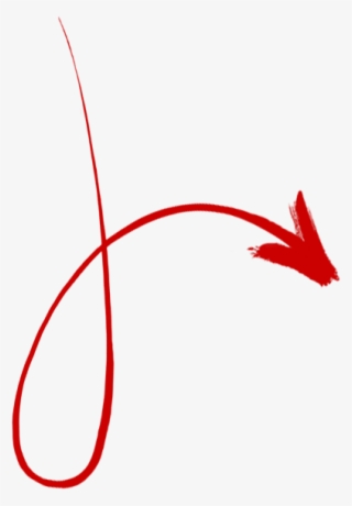 Red Curved Diagonal Right Down Arrow - Illustration PNG Image ...