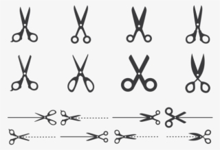 Cortar Aquí Tijeras Vector - Monochrome PNG Image | Transparent PNG ...