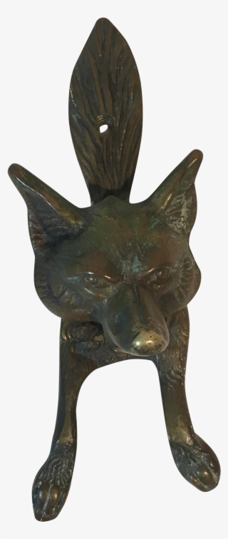 Fabulous Brass Fox Door Knocker With Beautiful Patina - Bronze ...