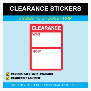 Clearance Was / Now Stickers Available In 3 Sizes - Food Safety PNG ...