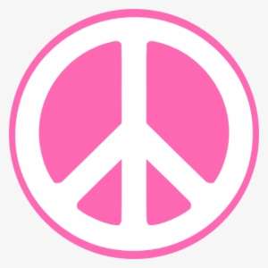 Orghot Pink Peace Sign Sticker - Peace And Love White PNG Image ...
