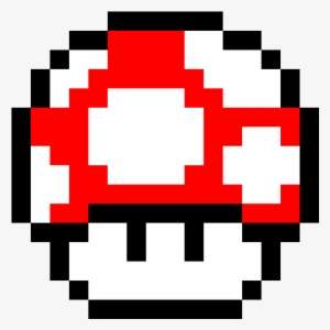 Super Mario Bros Red Mushroom - 1up Mushroom Pixel Art PNG Image ...