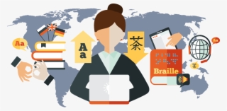 Career Possibilities In Language Translation - World Map PNG Image ...