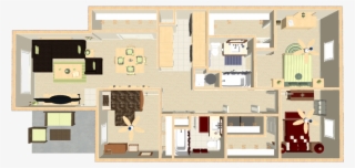 3 Bedroom Apartment - Floor Plan PNG Image | Transparent PNG Free ...