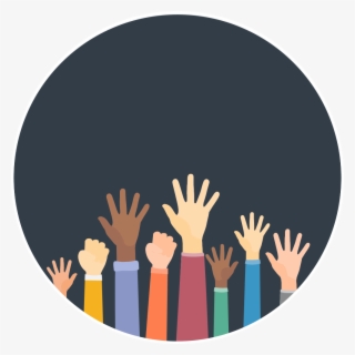 People Raising Hands - Circle PNG Image | Transparent PNG Free Download ...