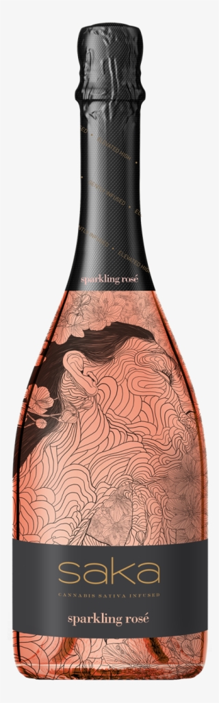 Saka Sparkling - Saka Wines Cannabis Infused Wine PNG Image ...
