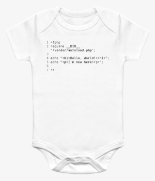 A Cute Baby Onesie For Php Programmers - Programmer Baby Onesie PNG ...