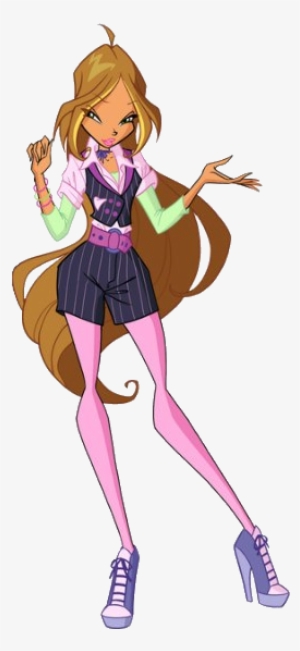 Flora 5 Rock - Winx Club Flora Outfits Season 7 PNG Image | Transparent ...