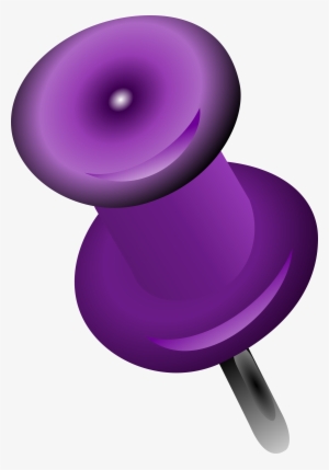 Big Image - Purple Push Pin Transparent Background PNG Image ...