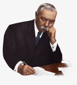 Arthur Conan Doyle Writing At Desk - Writing PNG Image | Transparent ...