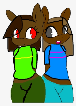 Frisk And Chara As Deer Anthro Pony Things - Cartoon PNG Image ...