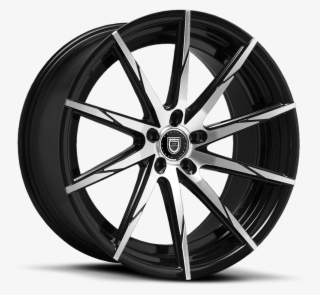 5 Lug Gloss Black W/ Machined Face - American Racing Ar910 Wheels PNG ...