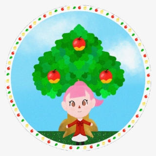 Animal Crossing Villager With Tree Design - Illustration PNG Image ...