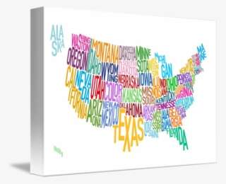 "united States Text Map" By Michael Tompsett, - Many States In The Usa ...