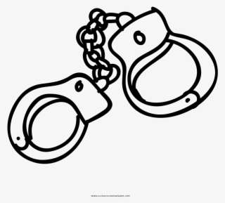 Handcuff Coloring Page - Line Art PNG Image | Transparent PNG Free ...