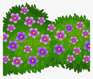 Rose Bush Clipart Transparent - Cartoon Bushes With Flowers PNG Image ...