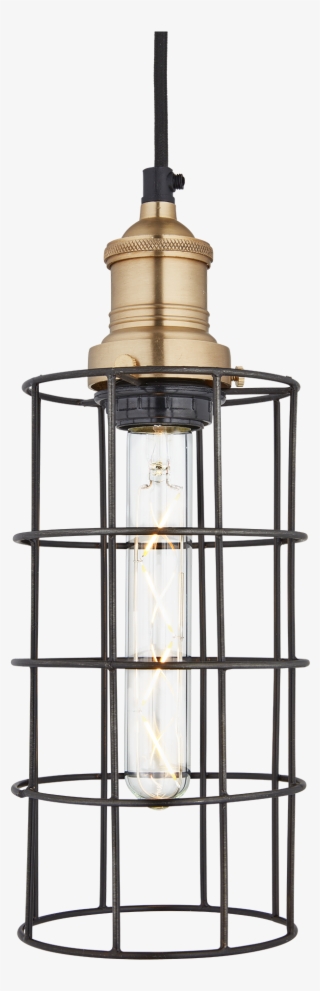 Simple Vintage Rusty Cage Wire Pendant Light Rose PNG Image ...